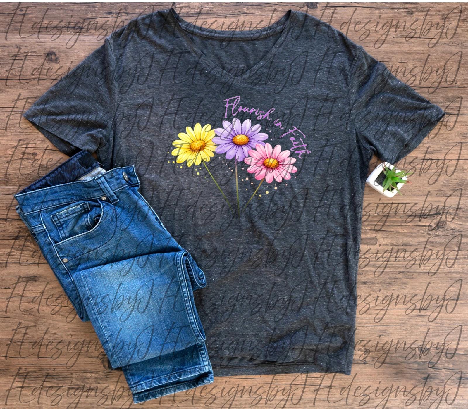 Flourish in Faith Christian Based PNG - Etsy