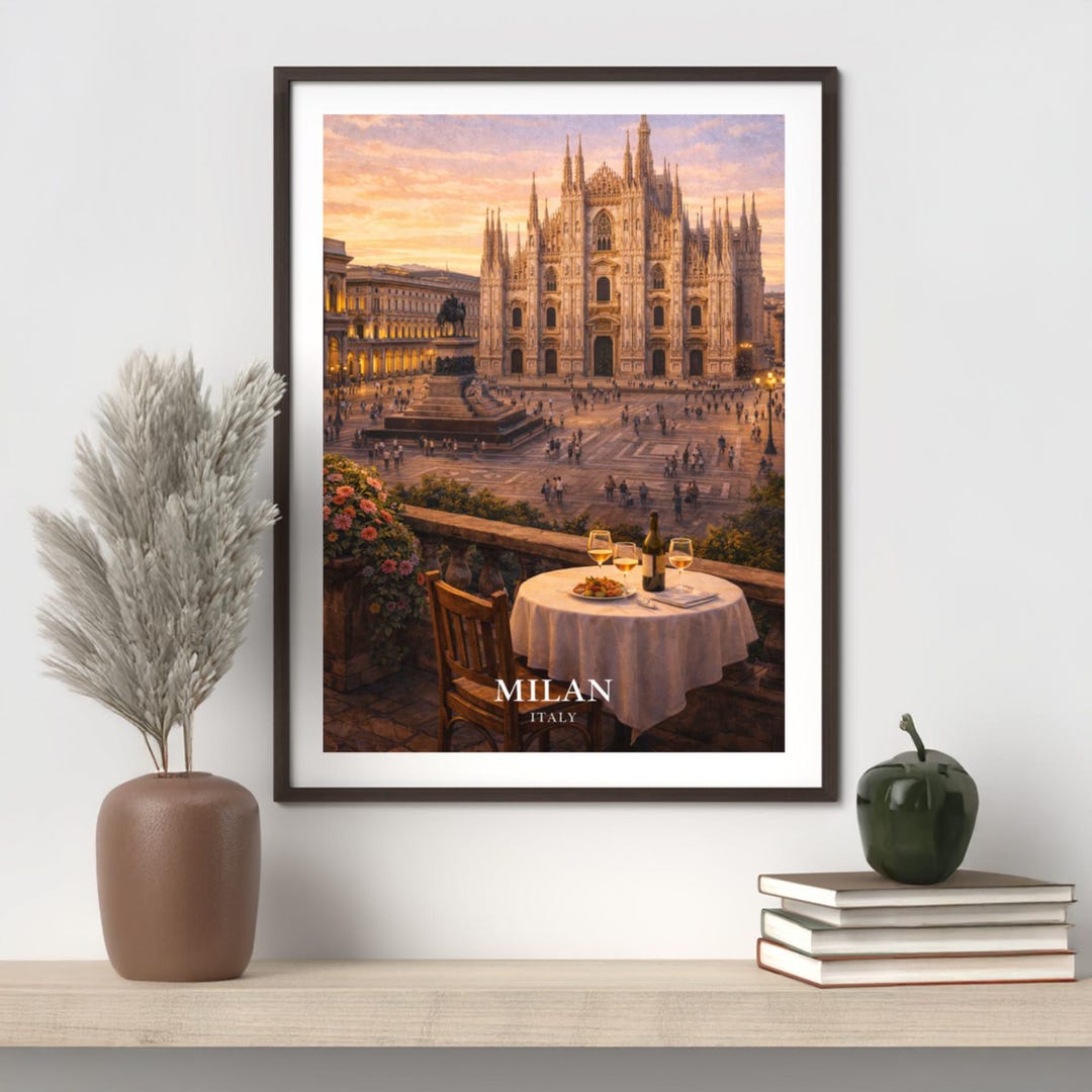 Milan Travel Poster, Milan Print, Italy Poster, Italian Wall Art ...