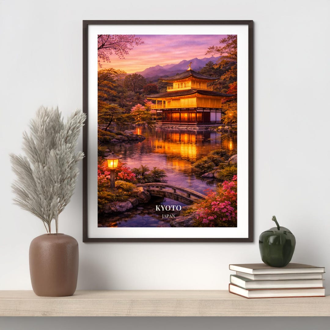 Kyoto Travel Poster, Kyoto Print, Japan Poster, Japanese Wall Art ...