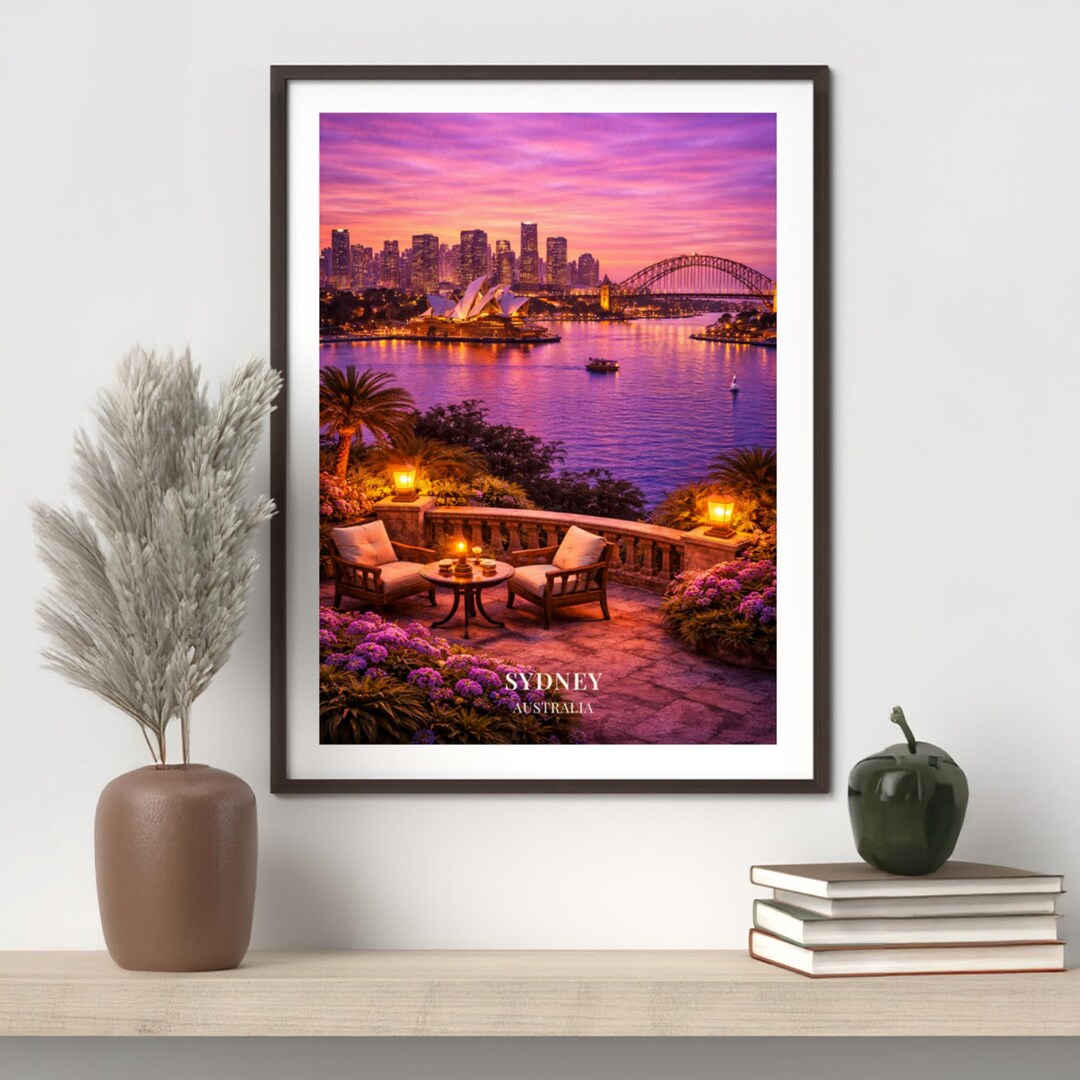 Sydney Travel Poster, Sydney Print, Australia Poster, Aussie Wall Art ...
