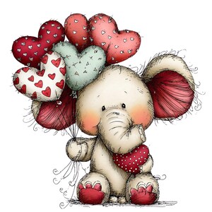 Whimsical Valentine Animals Clipart Set: Romantic Character Bundle 20 ...