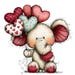 Whimsical Valentine Animals Clipart Set: Romantic Character Bundle 20 ...