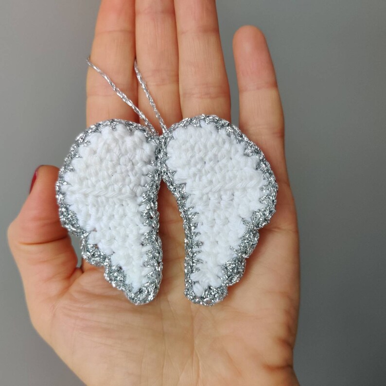 Crochet Angel Wings Applique Pattern, Written Pattern With Video Links ...