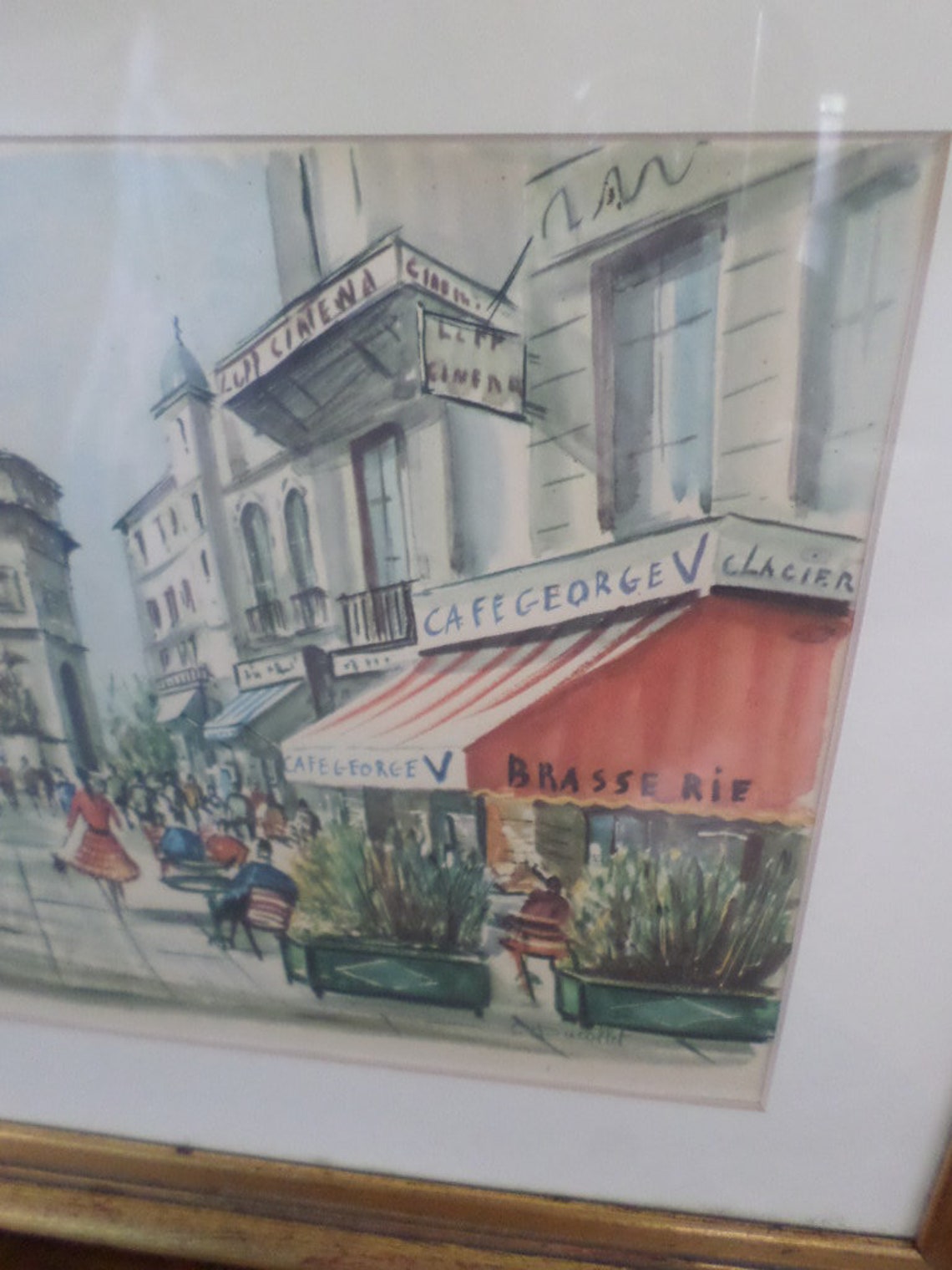 Framed Claude Ducollet/paris/arc De Triomphe/les Champ Elysees - Etsy