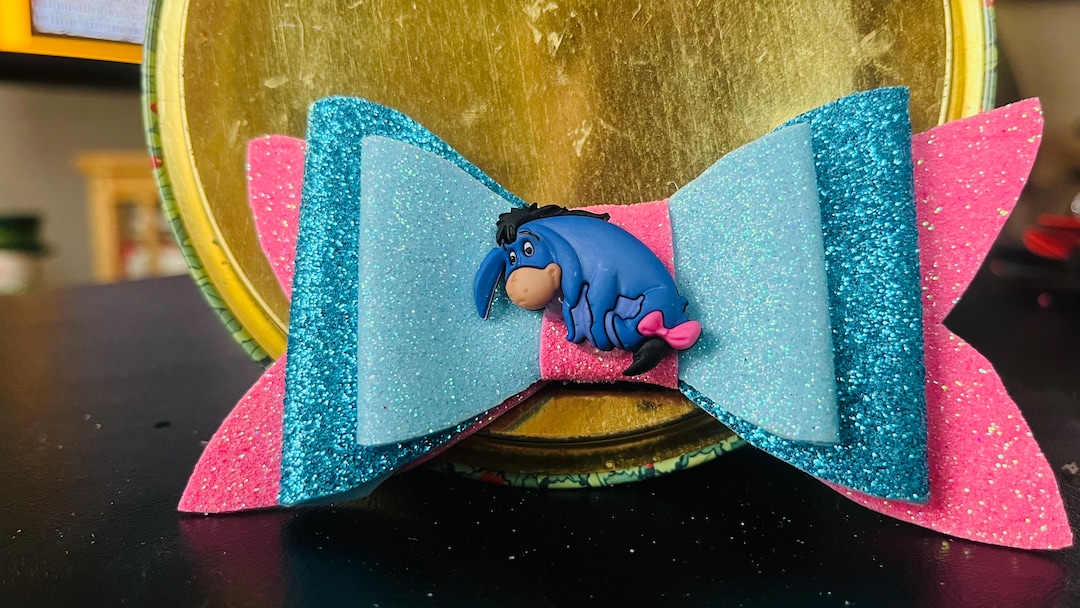 Winnie the Pooh “eeyore” Hair Bow - Etsy