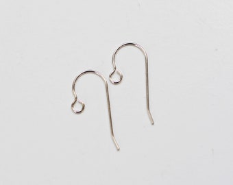 Solid Sterling Silver Earring Hook 925 Silver Earring Wire Findings ...