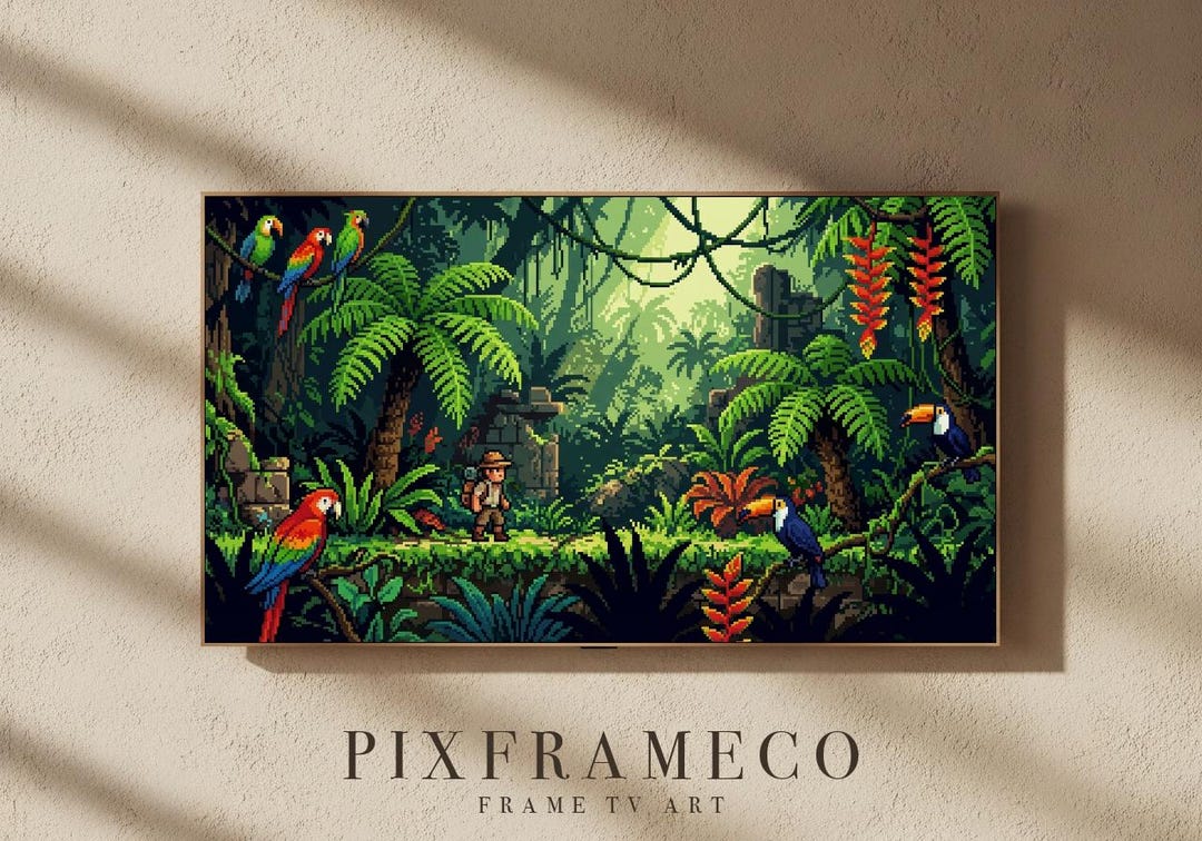 Emerald Expedition – Jungle Adventure Pixel Art | 4K Retro RPG Frame TV ...