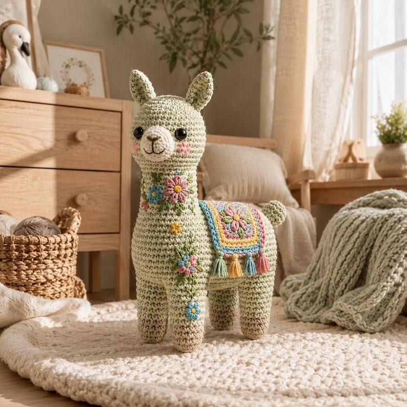 Alpaka Häkelanleitung, PDF, Anleitung für Amigurumi Lama Plüschtier ...