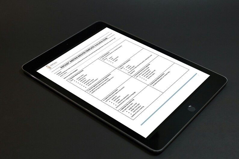 Meeting Minutes Template (word) • Executive-ready Minutes • Ai-enhanced ...