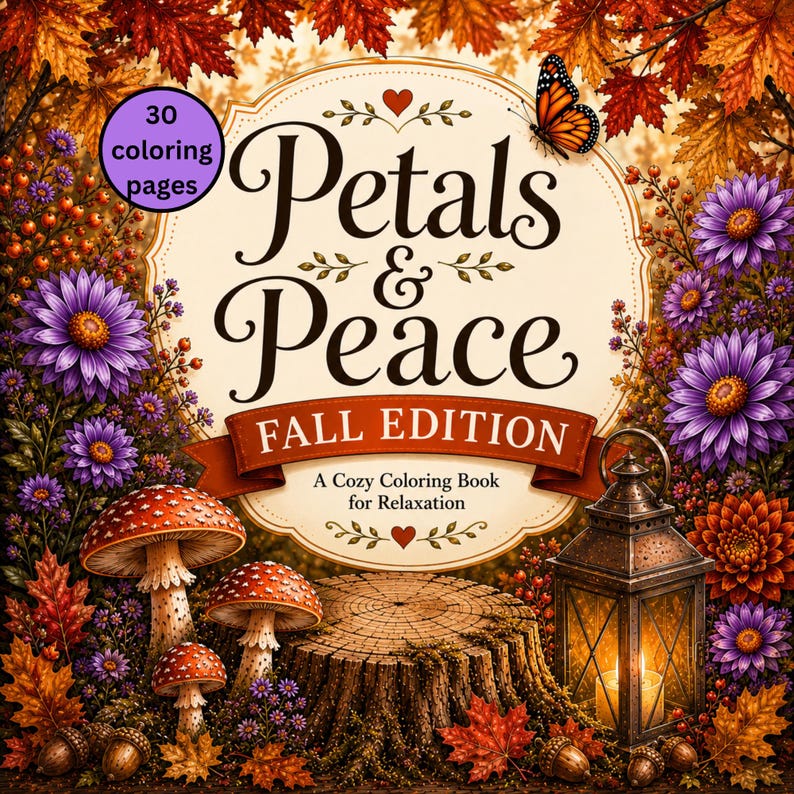 Fall Coloring Book for Adults and Teens | Cozy Autumn Coloring Pages ...