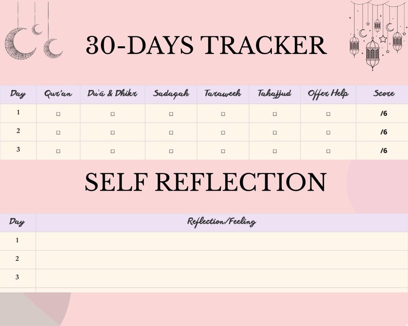 English Ramadan Planner 2026 | Islamic Planner | Goals, 30-day Tracker ...
