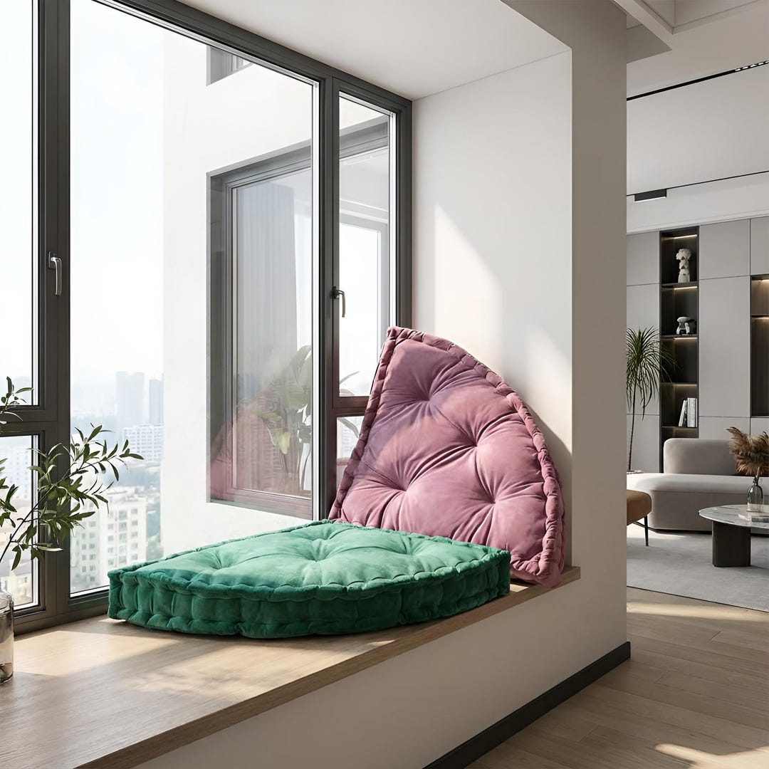 Curved Triangle Floor Cushion – Modular Seating Pad | SINCESINCERE ...