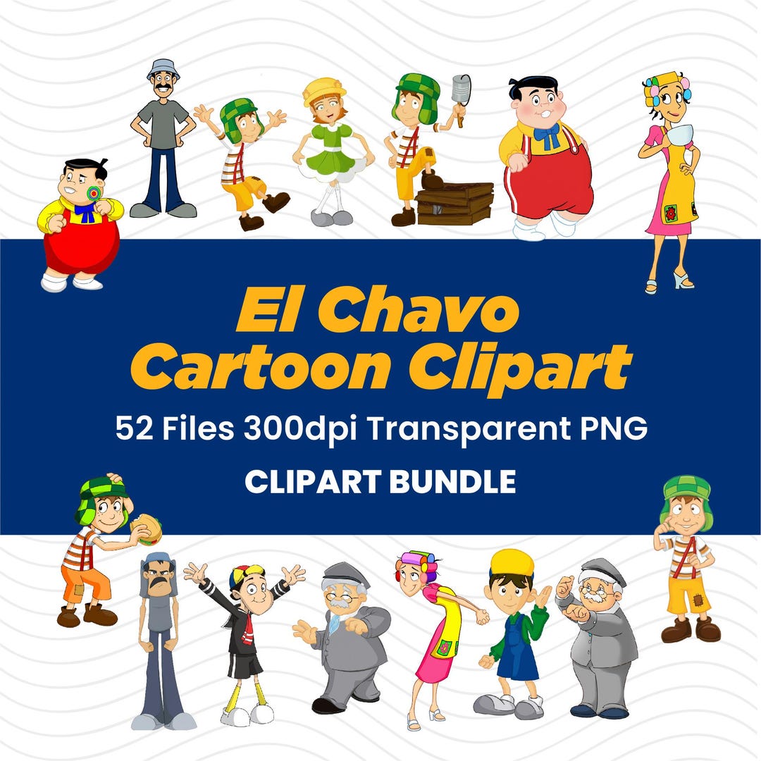 Retro Latin Cartoon Character Clipart | 52 PNG Files (digital Download ...