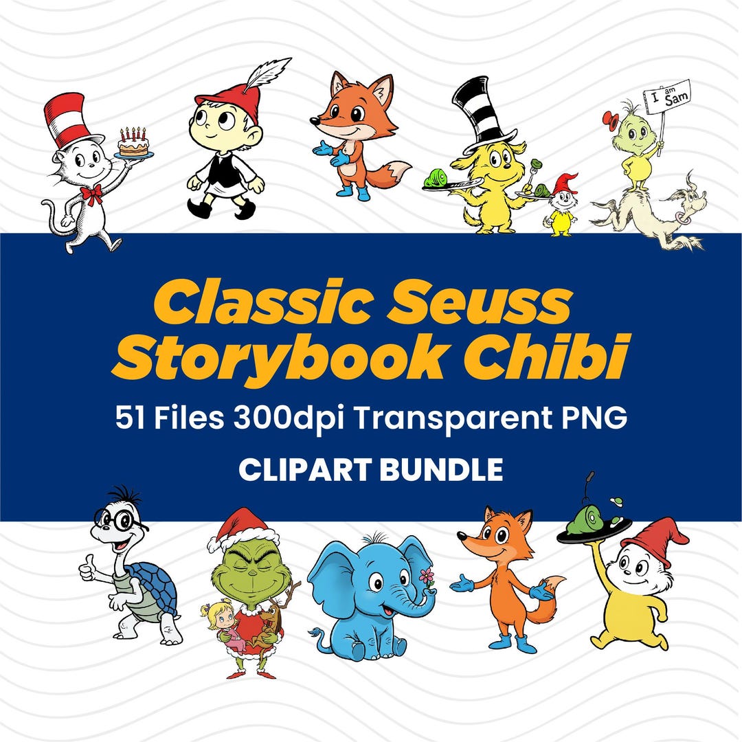 Whimsical Storybook Chibi Clipart, Children's Book Characters (51 PNG ...
