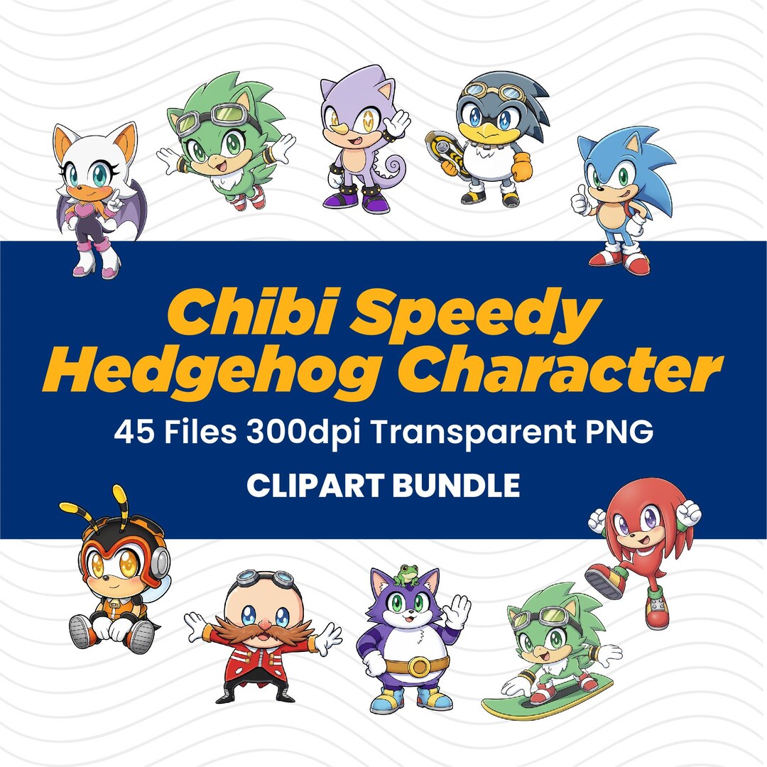 Chibi Speed Animal Character Bundle, Cartoon Action Illustration Set ...
