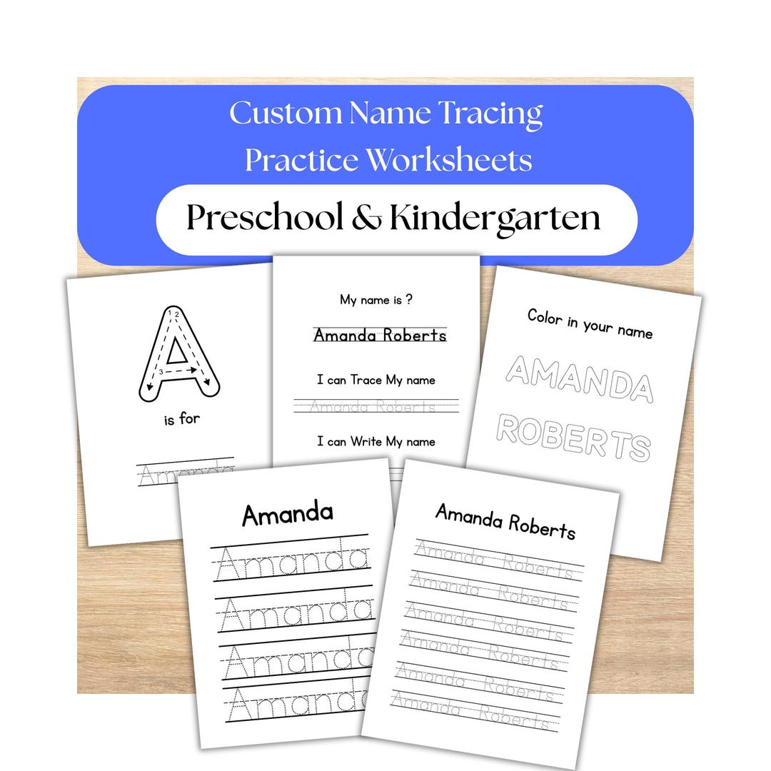 Custom Name Tracing Worksheets | Personalized Name Practice | Preschool ...