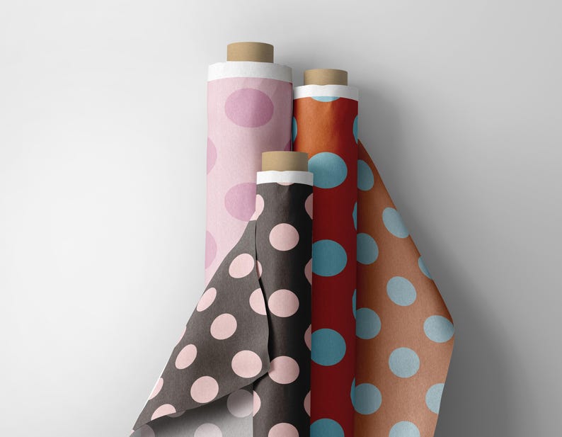 50 Colorful Polka Dot Seamless Patterns – Retro Digital Paper Bundle ...