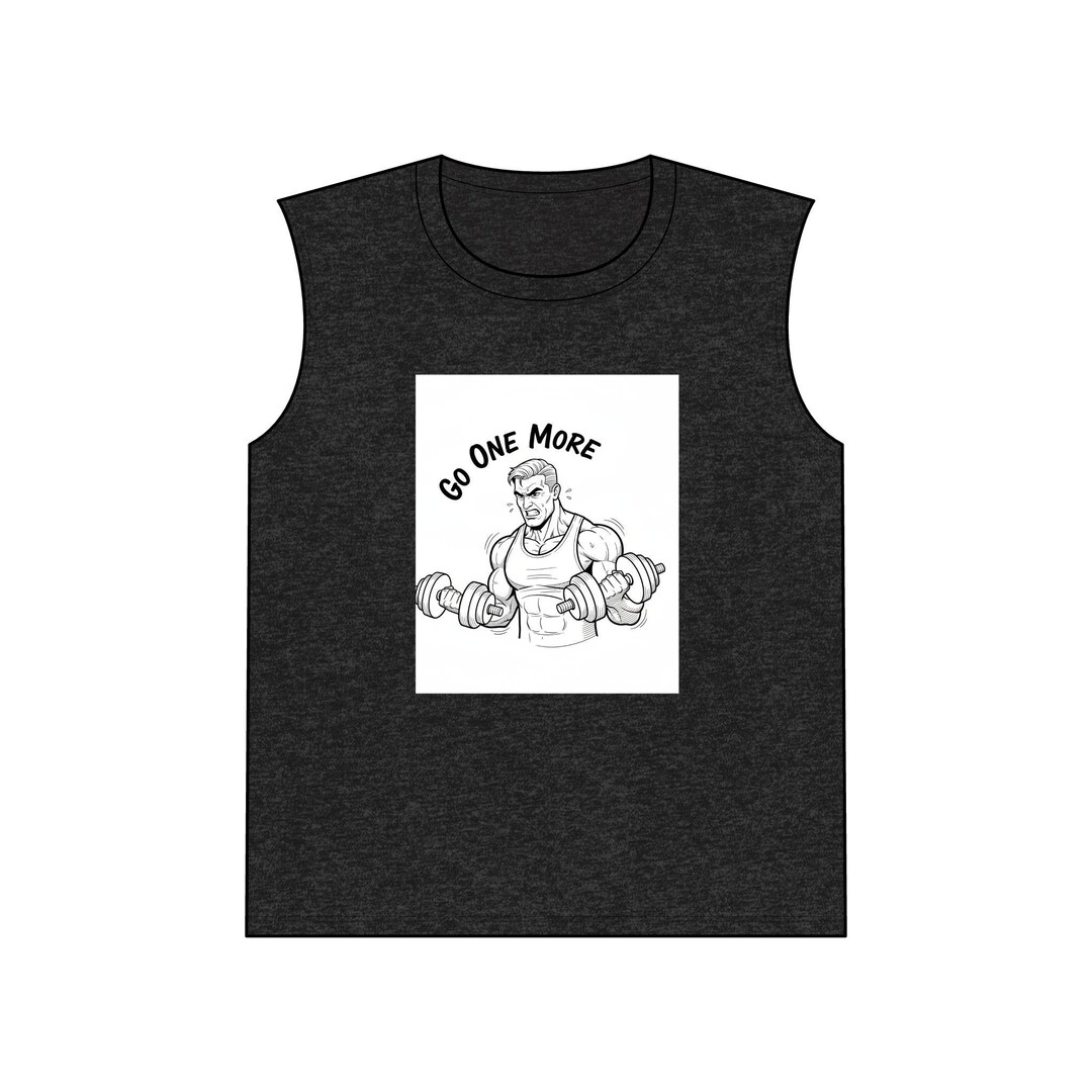 Go One More Dumbbell Illustration Muscle Tank | Gym Workout Tank Top - Etsy