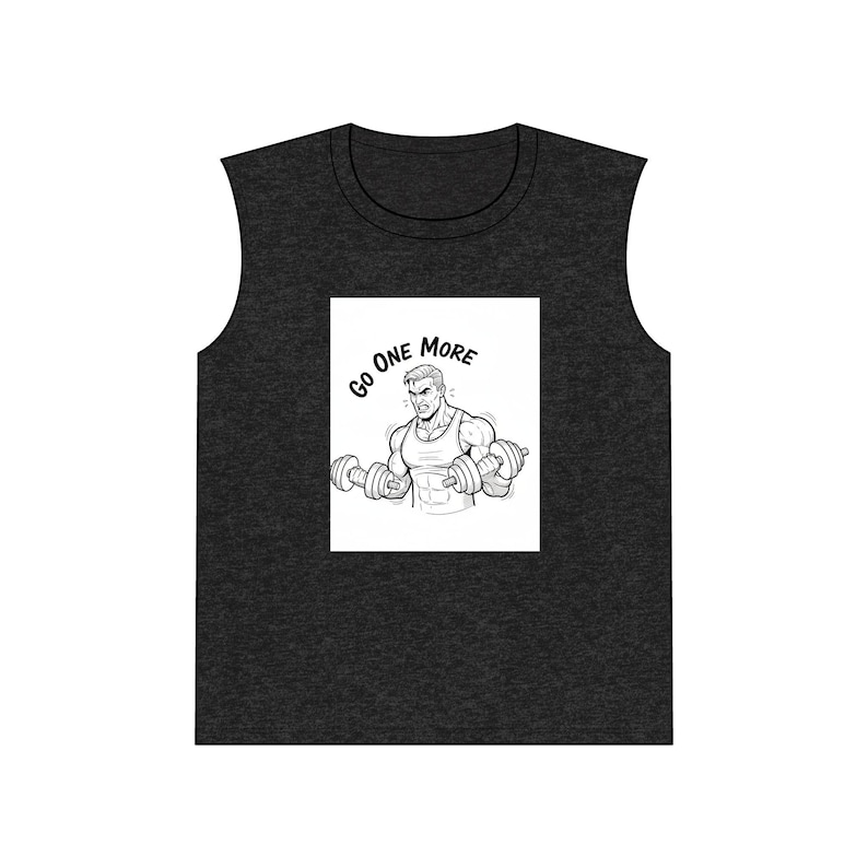 Go One More Dumbbell Illustration Muscle Tank | Gym Workout Tank Top - Etsy