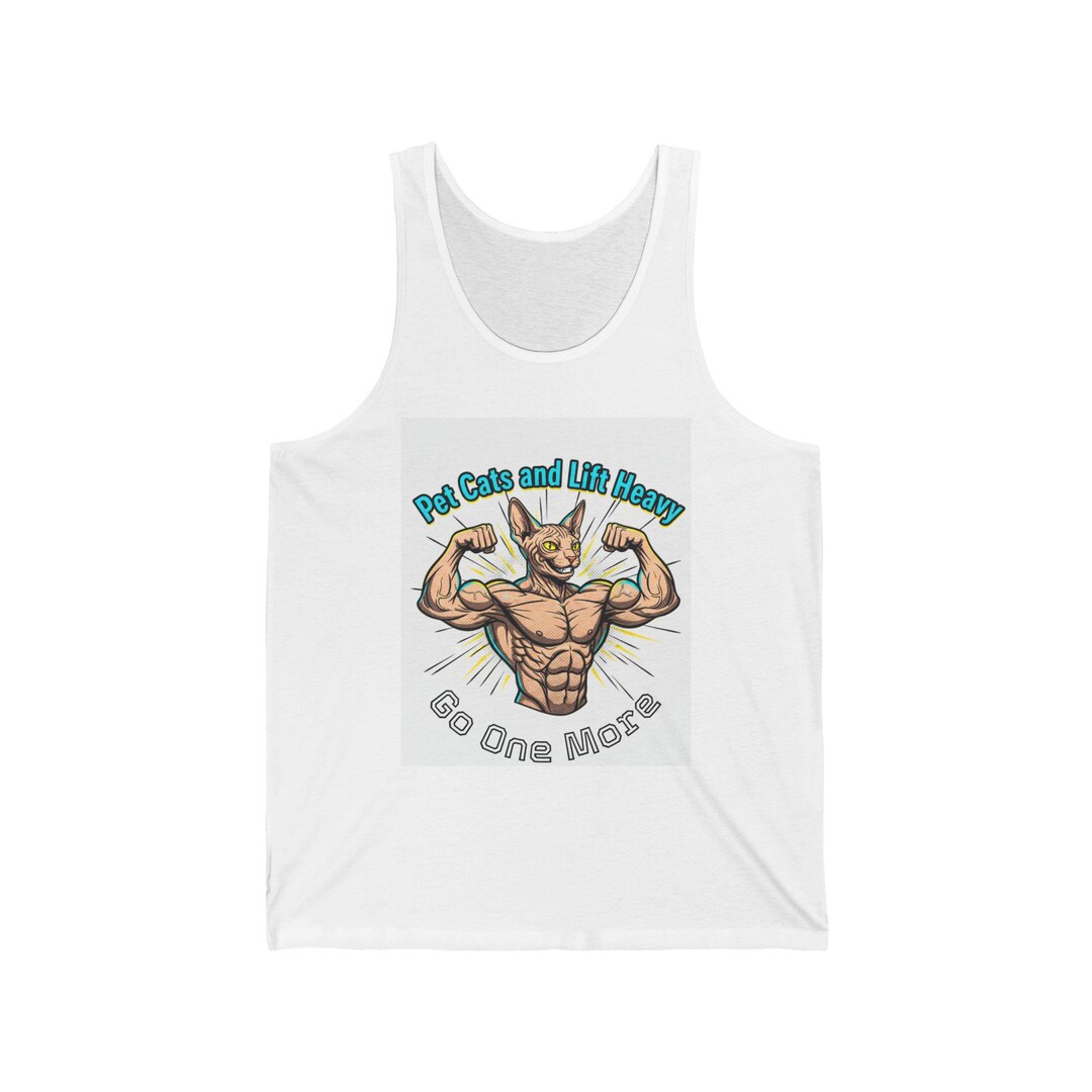 Buff Sphynx Cat Flexing Tank | Pet Cats and Lift Heavy Go One More? - Etsy