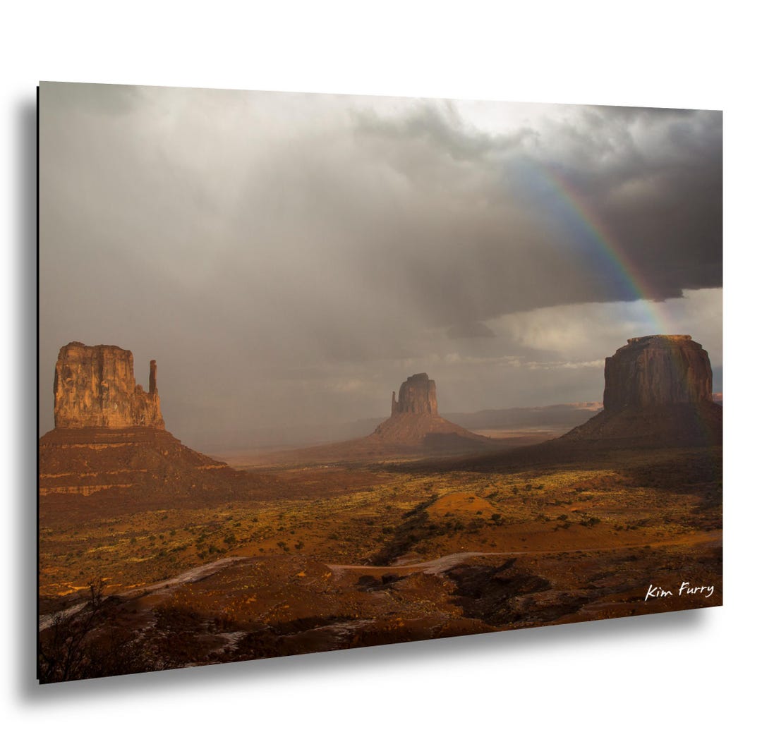 Monument Valley Rainbow During Storm Landscape Photography Print - Etsy