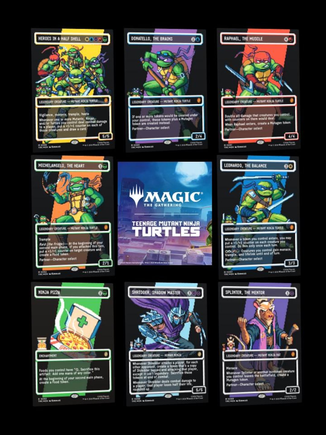 TMNT MTG Proxies - 8-bit Commander Precon - Glossy - Etsy