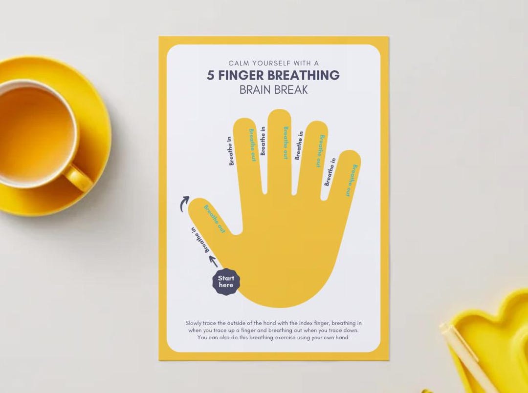 5 Finger Breathing Printable | Calm Down Tool for Kids | Mindfulness ...