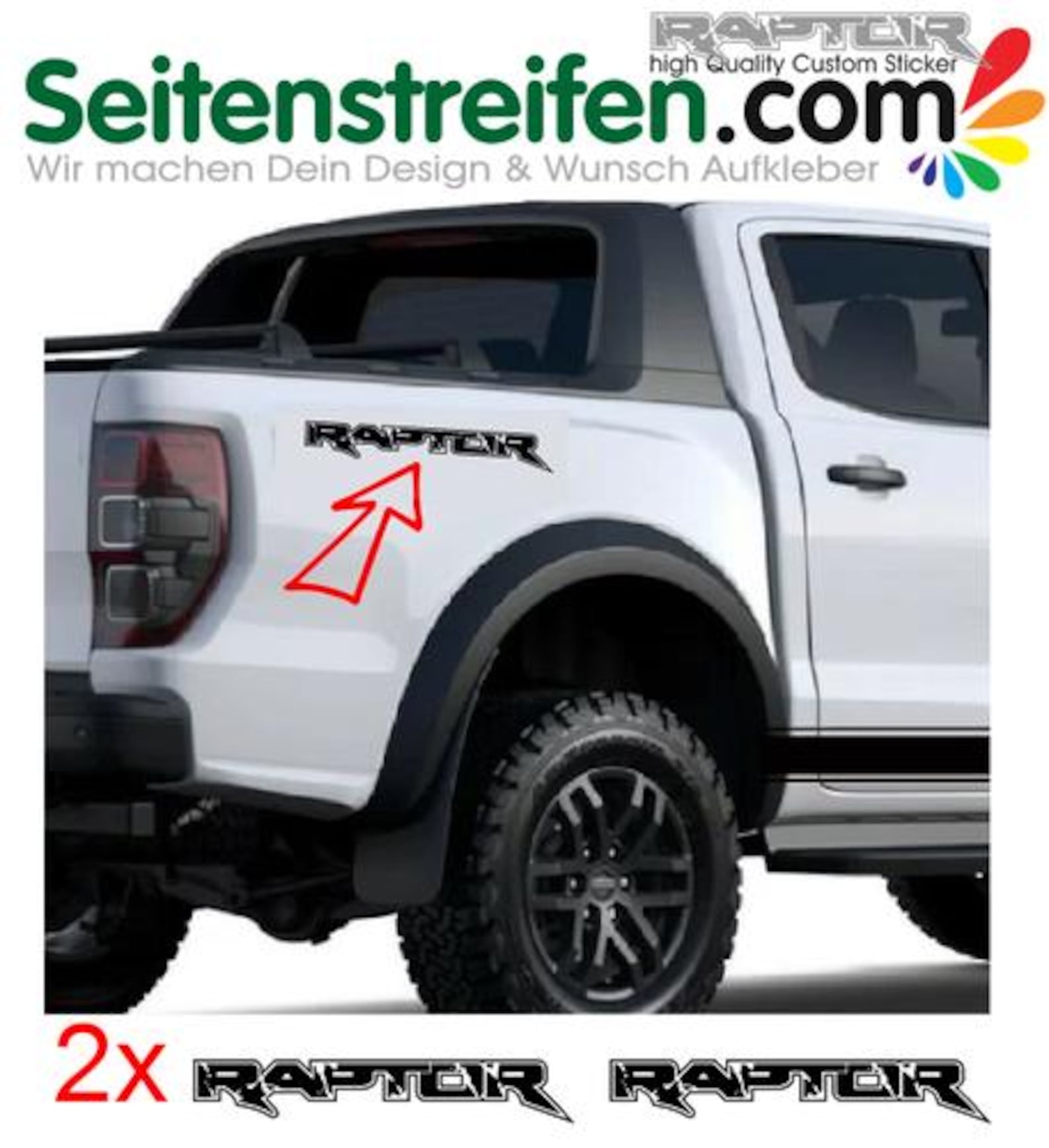 Ford Ranger - 2x RAPTOR - Sticker Decal Set - D3930 - Etsy
