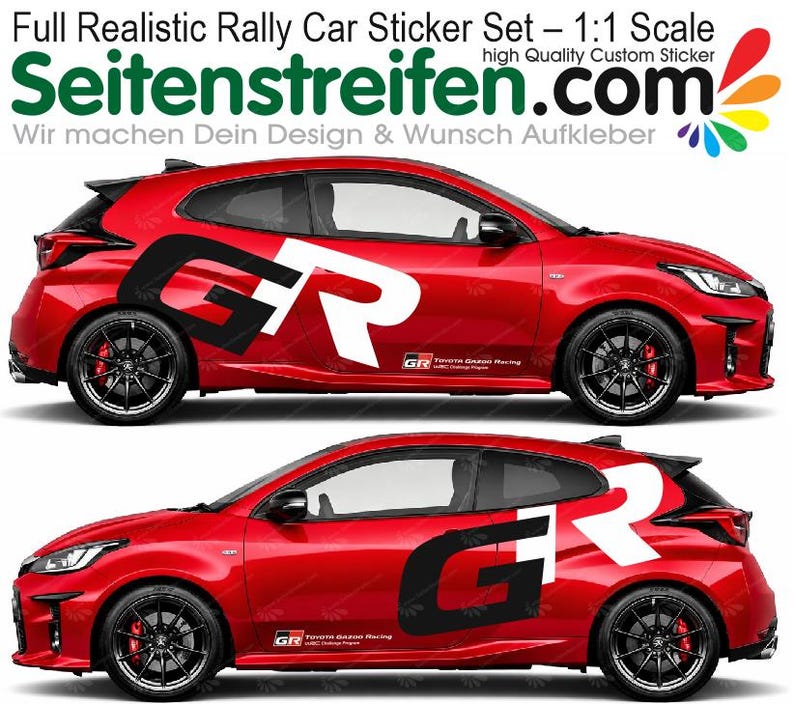 Toyota GR Yaris Rally 1:1 Scale Sticker Set – Vinyl Car Stickers - Etsy