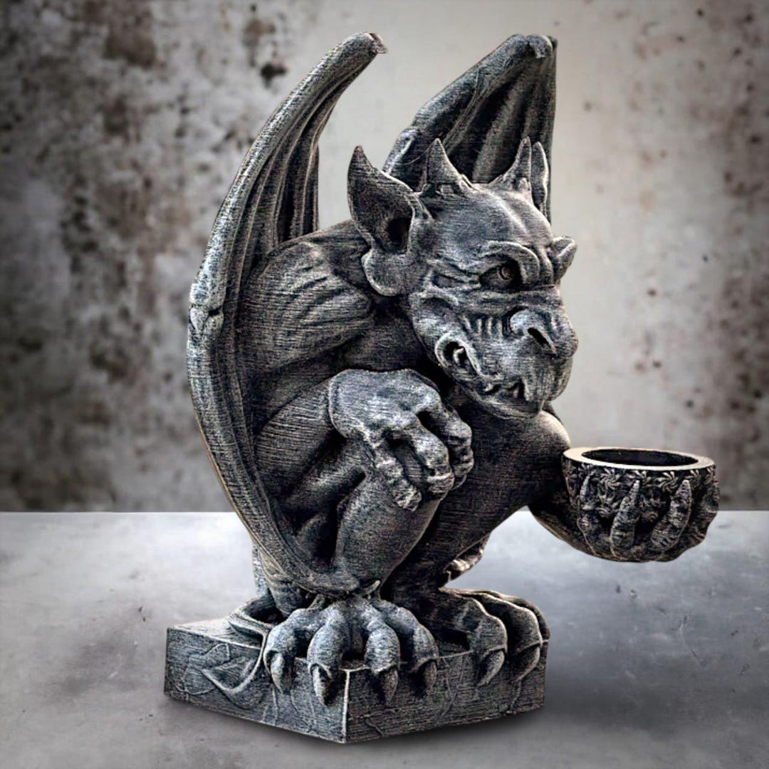 Stone Style Gargoyle Statue Gothic Garden Decor Medieval Sculpture ...