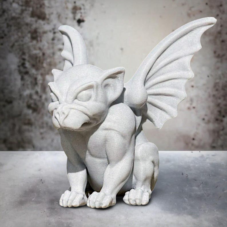 Gargoyle Garden Statue Outdoor Gothic Decor Stone Look Guardian ...