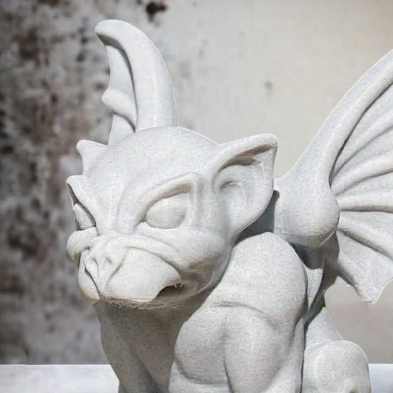Gargoyle Garden Statue Outdoor Gothic Decor Stone Look Guardian ...