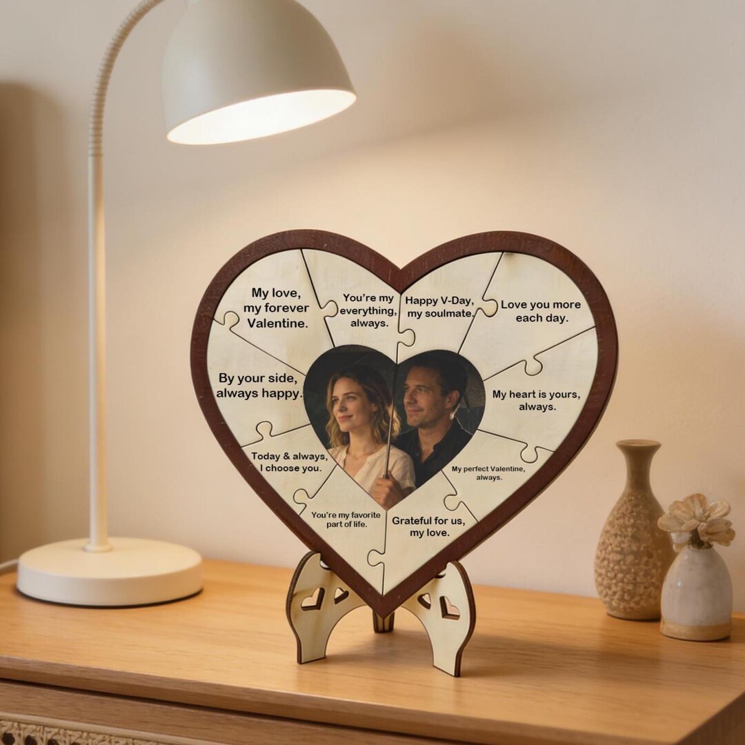 Personalized Wooden Couple Puzzles, Custom Picture Puzzles, Text ...