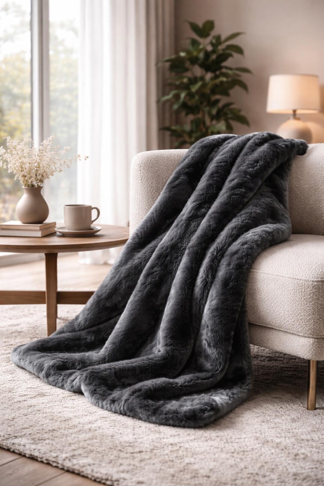 Soft, Suede-backed, Faux Fur Rug, Made in Türkiye, 105x160 Cm - Etsy