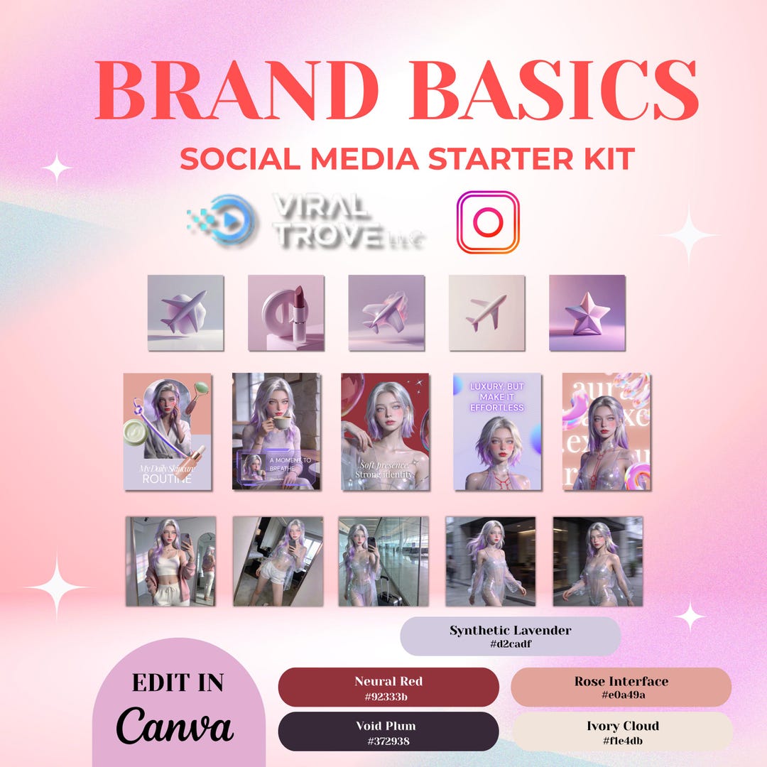 Canva Social Media Branding Kit, Instagram Templates & Brand Guidelines ...