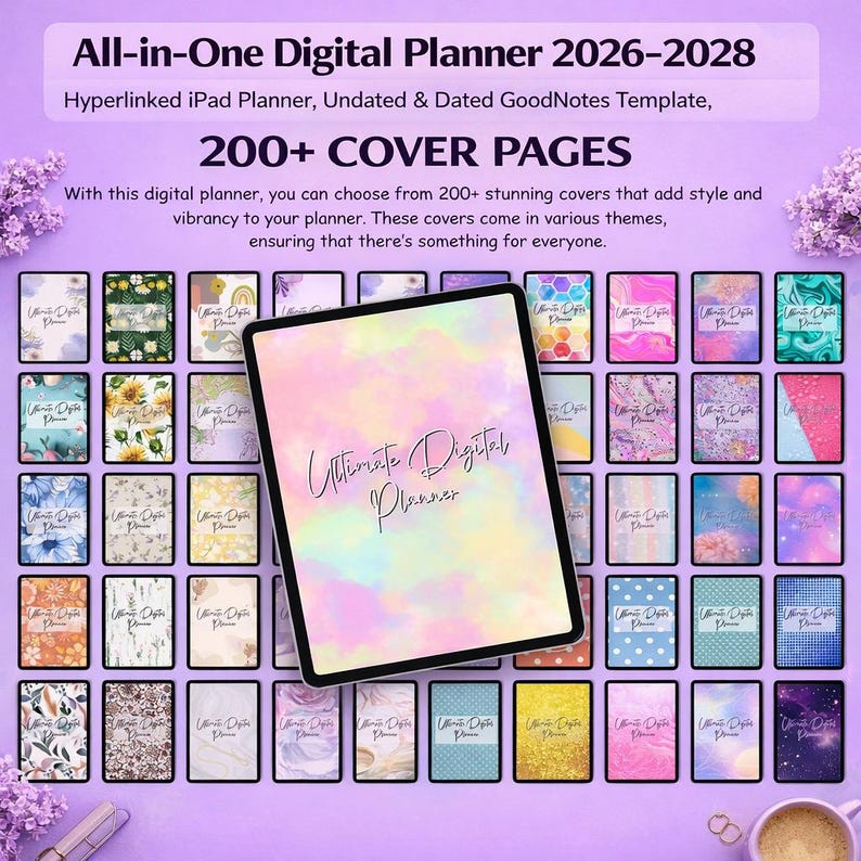 All-in-one Digital Planner 2026–2028 | Hyperlinked iPad PDF Planner ...