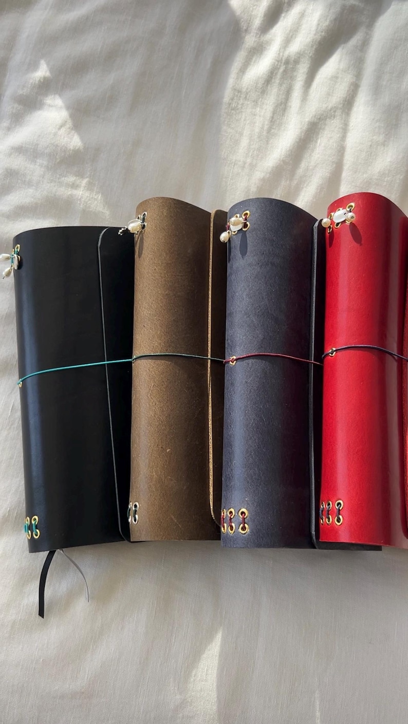 Chic & Timeless Leather Journal Cover - A5 Size - Etsy