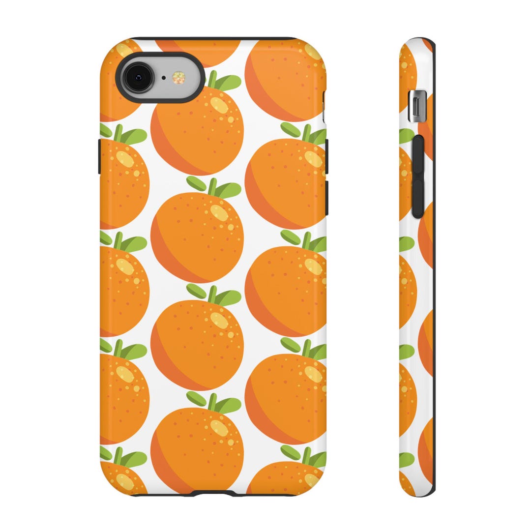 Orange Pattern Tough Phone Case | Cute Citrus Protective Cover - Etsy