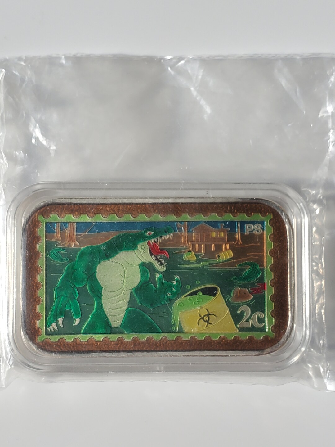 2019 Postal Express Mint mutant Croc Enameled 1oz Silver Bar, Only 40 ...