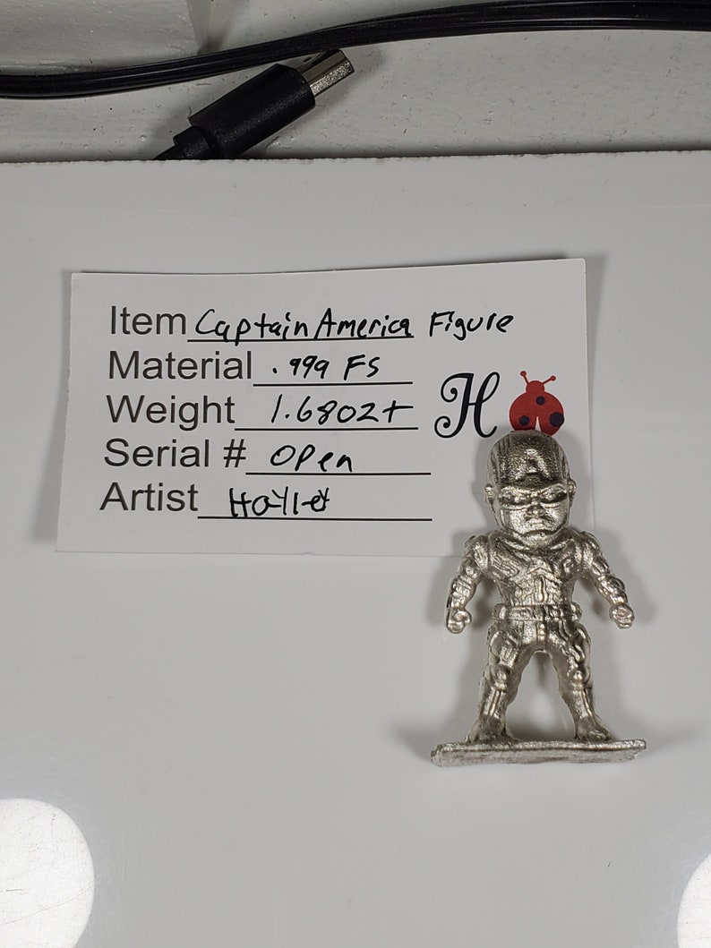 Hand Poured 1.68oz .999 Silver Captain America Figure - Etsy