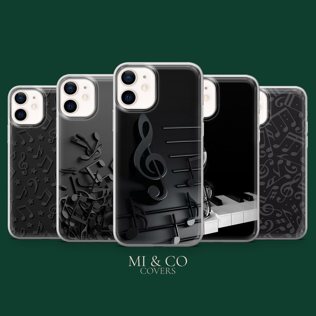 Music Notes Phone Case Treble Clef Note Cover for iPhone 17pro, 16, 15 ...