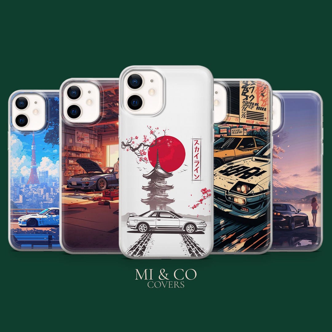 JDM Car Phone Case Japanese Drift Stance Cover for iPhone 17pro, 16, 15 ...