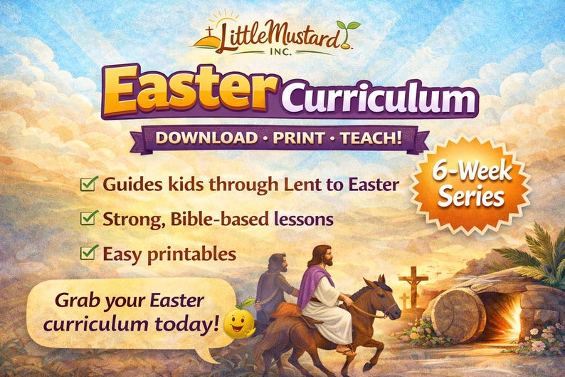 Sunday School Easter Curriculum for Kids | 6 Bible Lesson for Church ...
