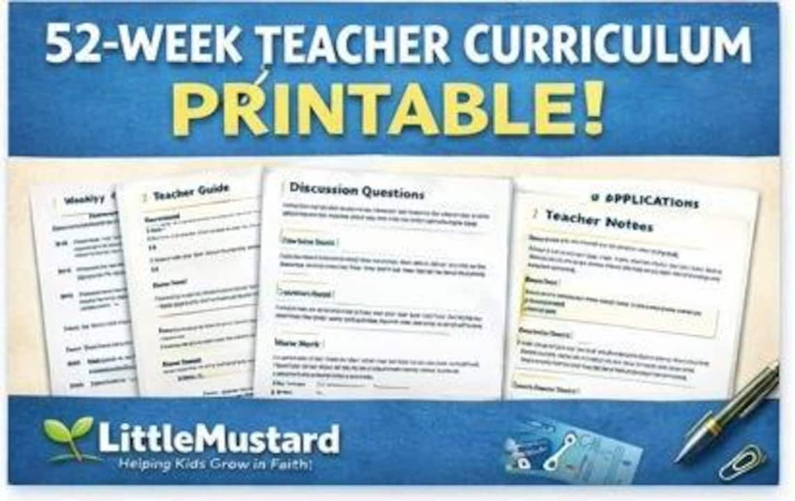 Littlemustard™ 52-week Bible Curriculum | Ages 7-12 (printable PDF) - Etsy