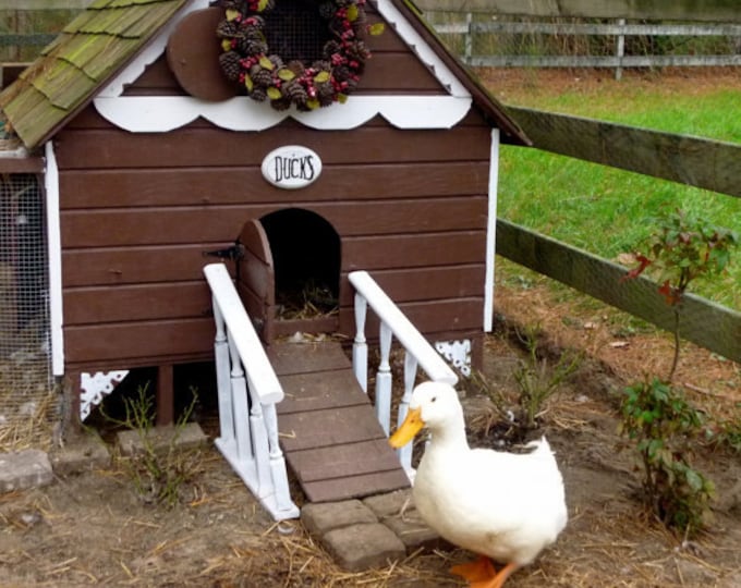 Gingerbread Duck House Plans PDF - Room in Coop for up to 6 Ducks or 8 ...