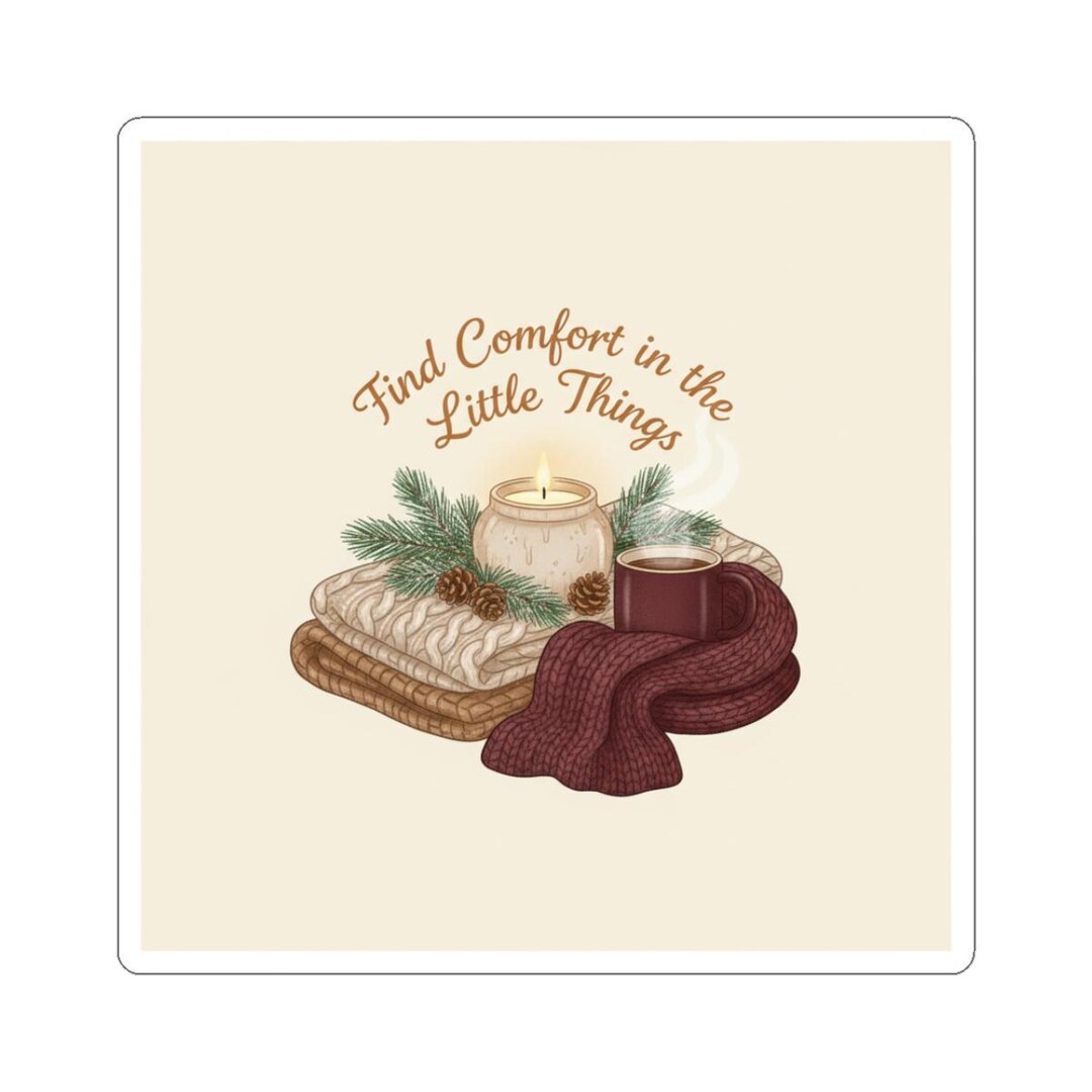 Find Comfort in the Little Things Kiss-cut Stickers | Cozycore, Hygge ...