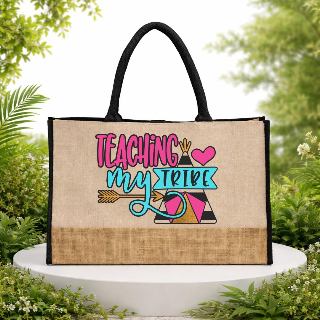 Teaching My Tribe Jute Tote Bag - Etsy