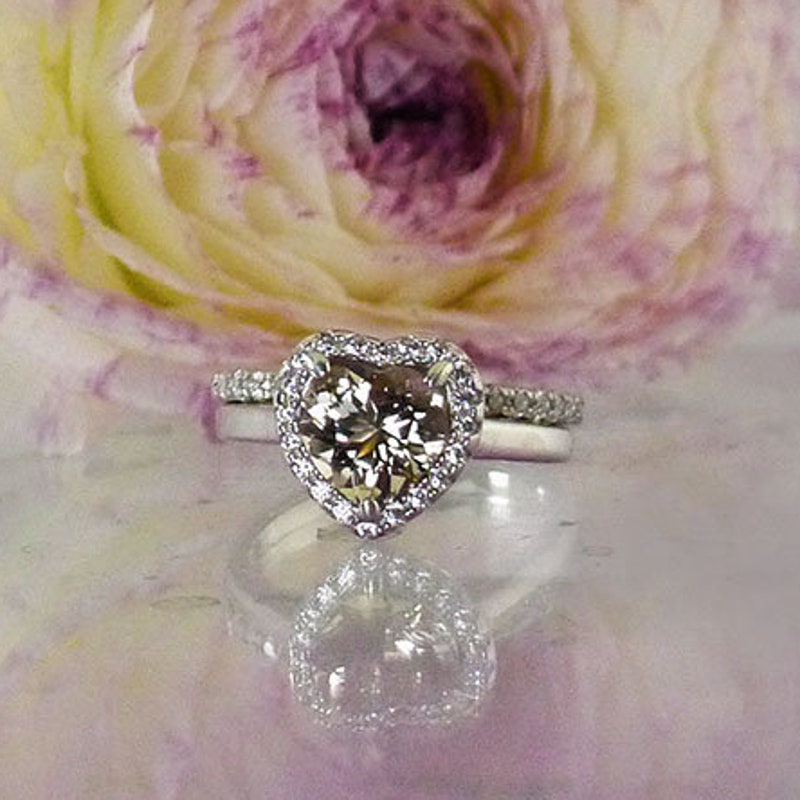 Heart Engagement Rings - Etsy