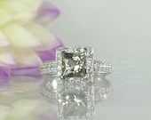 Square Engagement Ring Princess Cut Engagement Ring Princess - Etsy