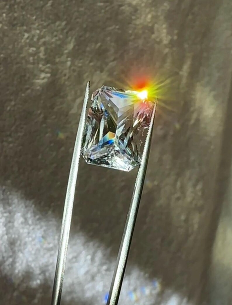 Emerald Cut Loose Stone, Herkimer Diamond, Custom Engagement Ring - Etsy UK